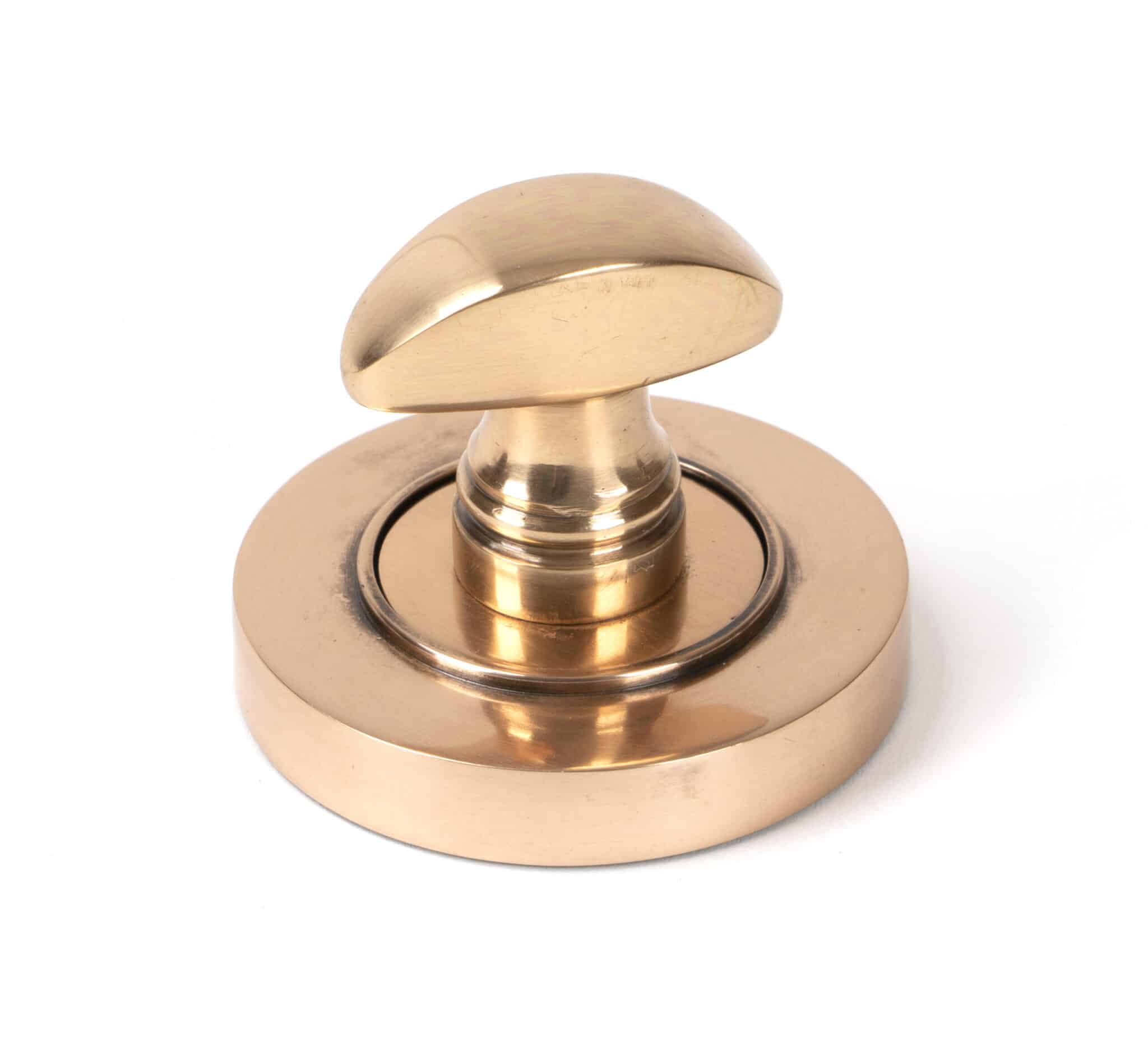 Polished Bronze Round Thumbturn Set (Plain) |Handles At Heart