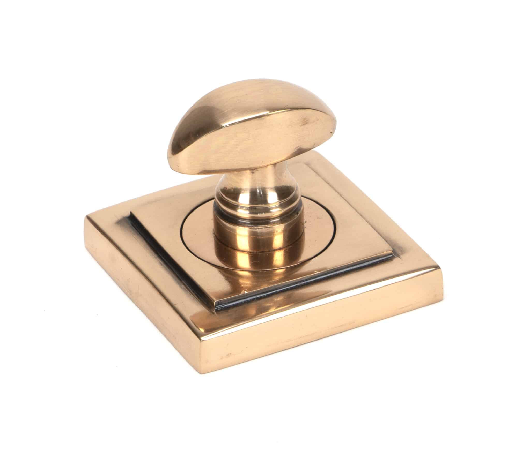 Polished Bronze Round Thumbturn Set (Square) |Handles At Heart