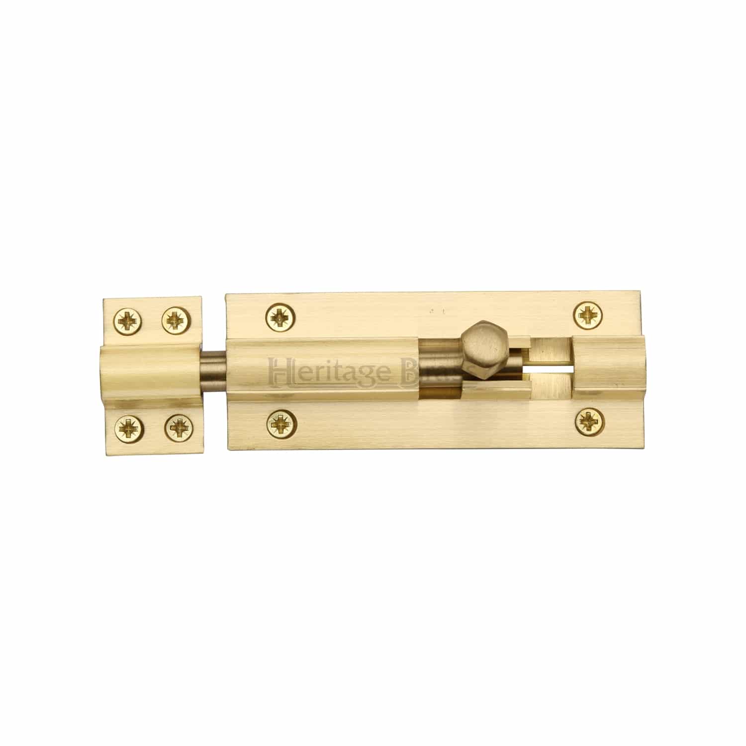 Heritage Brass Door Bolt Straight 4" x 1.5" Satin Brass finish |Handles ...