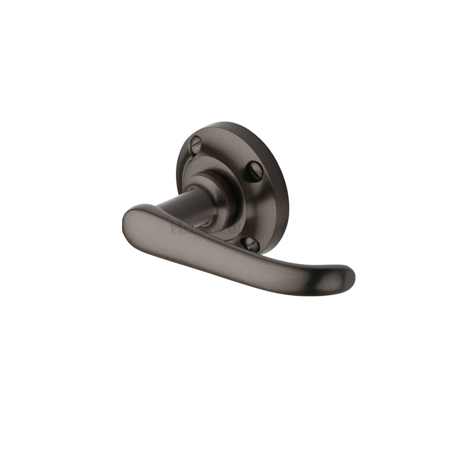 Heritage Brass Door Handle Lever on Rose Windsor Design Matt Bronze ...