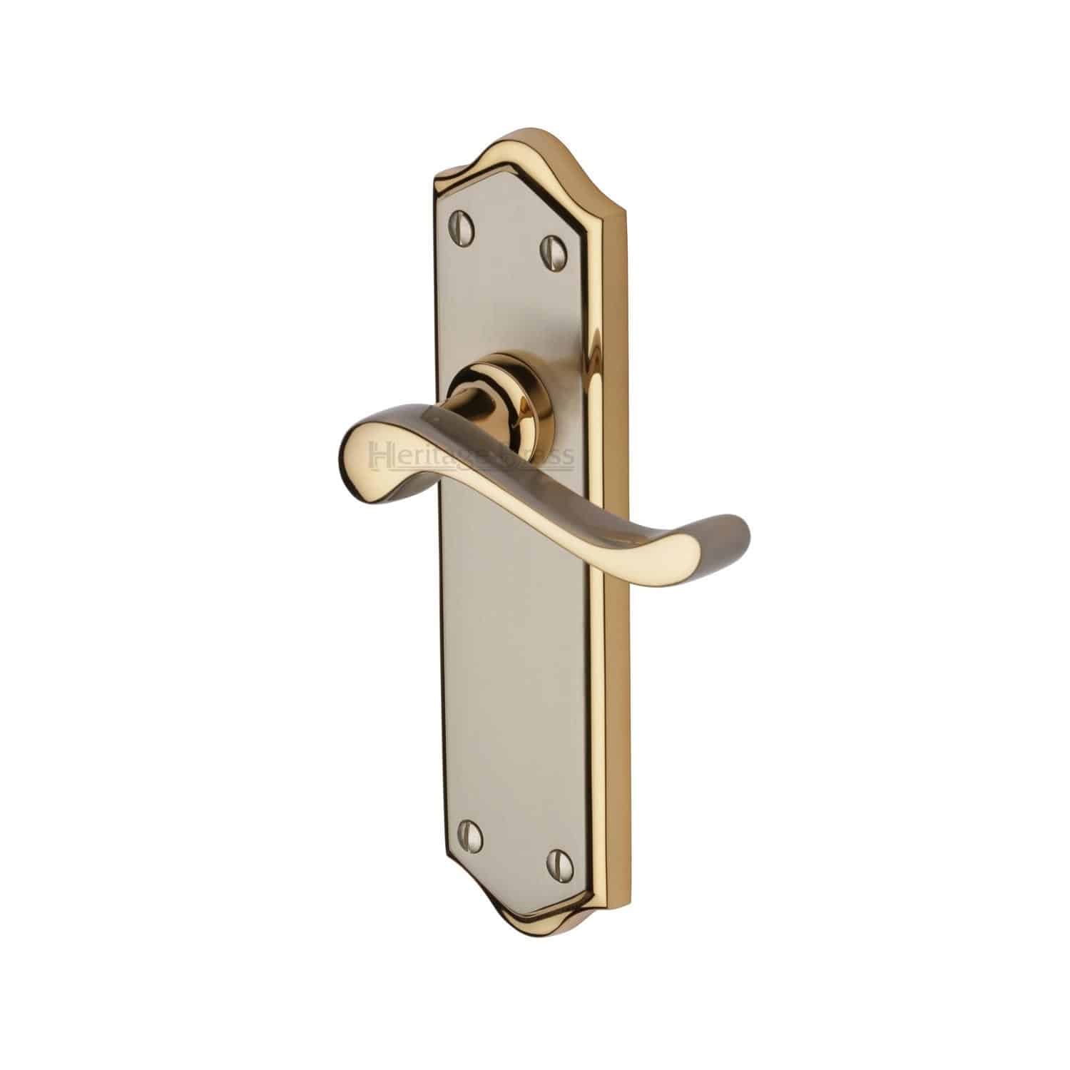 Heritage Brass Door Handle Lever Latch Buckingham Design Jupiter finish ...