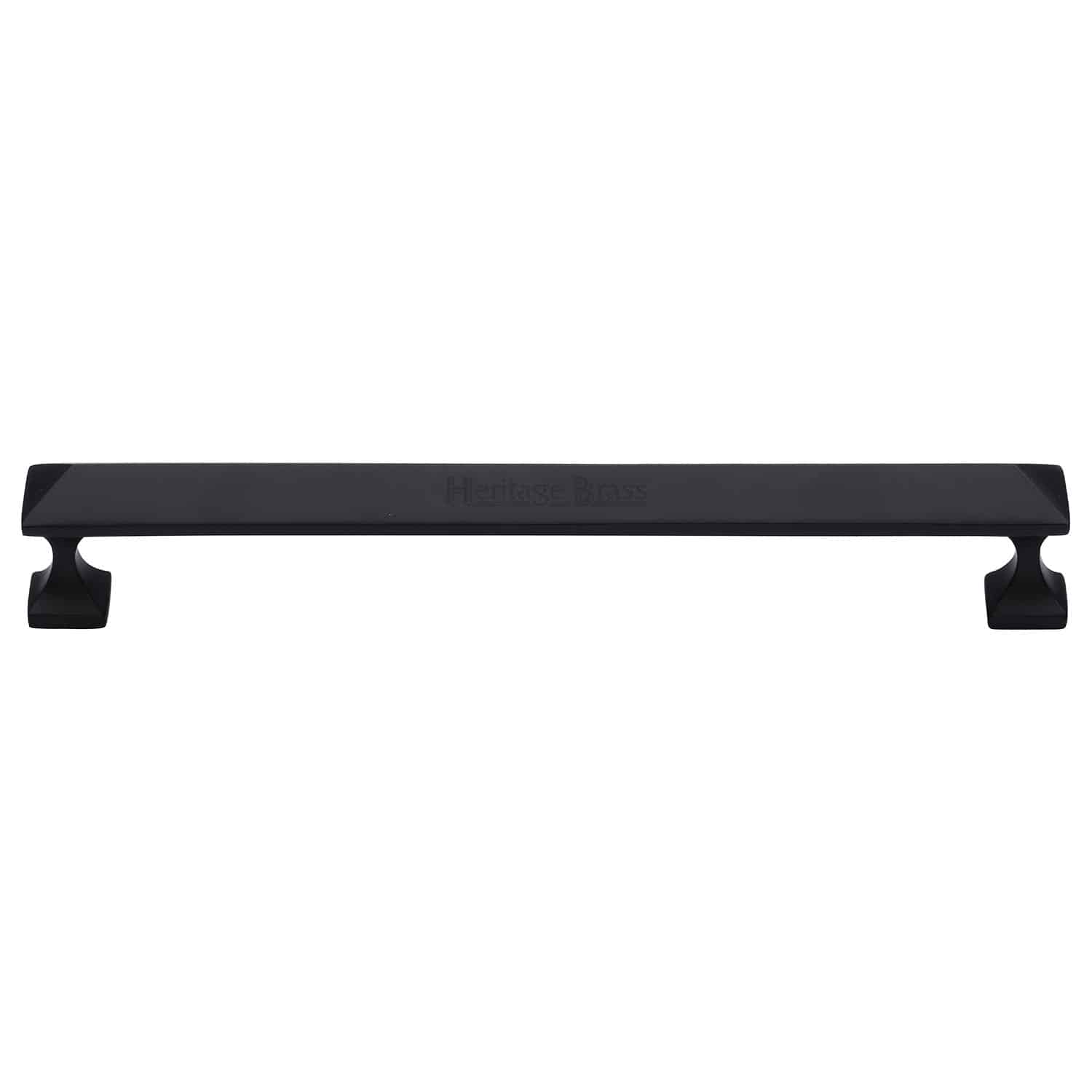 Heritage Brass Cabinet Pull Pyramid Design 203mm CTC Matt Black Finish ...