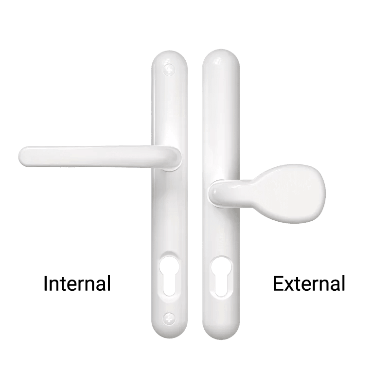Brisant Secure External Pad Handle - White 211mm | Handles at Heart
