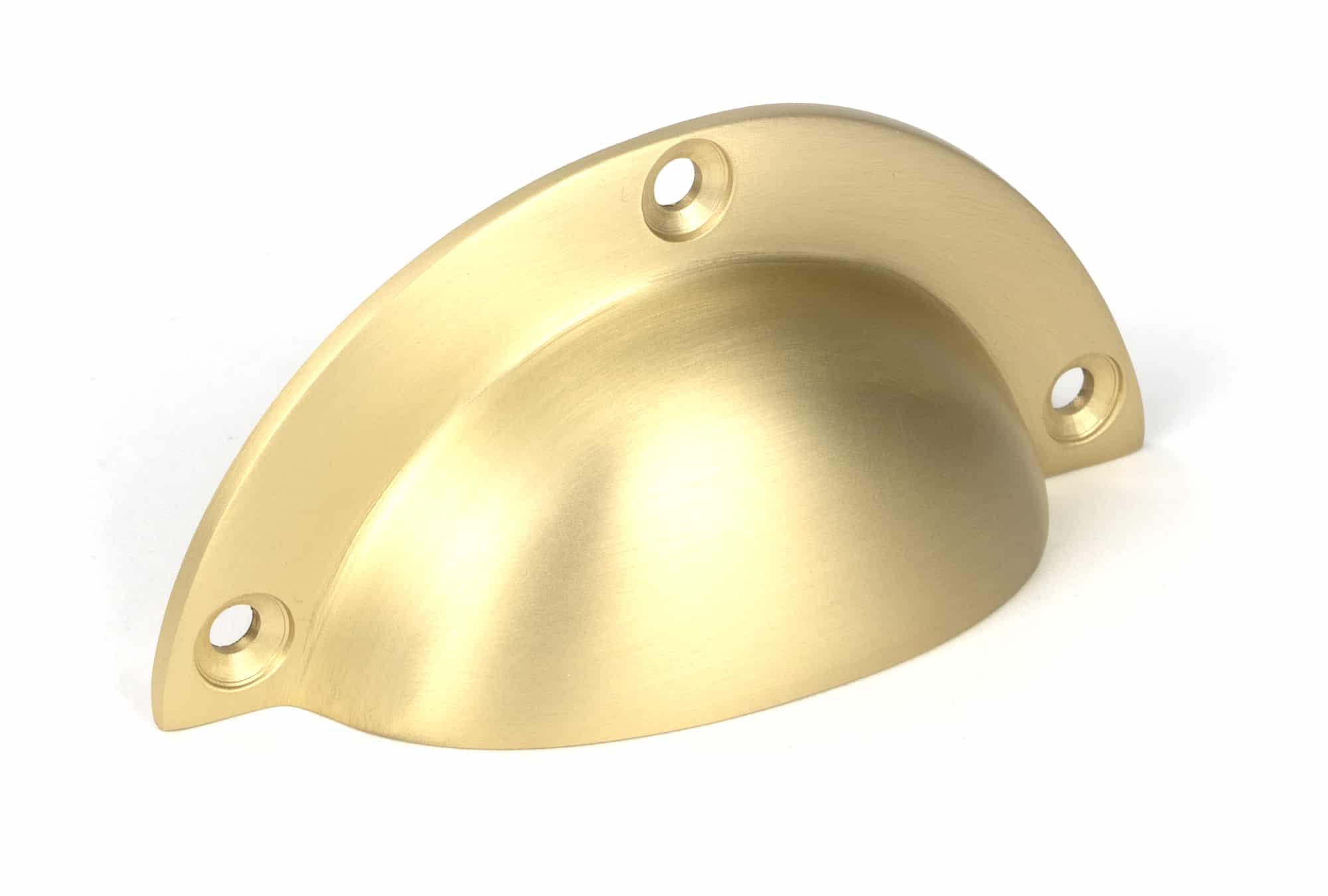 Satin Brass 4" Plain Drawer Pull | Handles at Heart